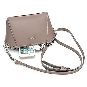 DAVIDJONES Faux Leather Hobo Purse and Wallet set for women Small Chain Crossbody Bags for Girls