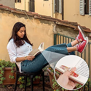 Dried Flower Book Page Holder for Reading,2 Pieces Thumb Book Page Holder and 1 Piece Resin Bookmark with Tassel Cute Book Accessories for Reading Lovers Book Marks for Book Lovers Gifts