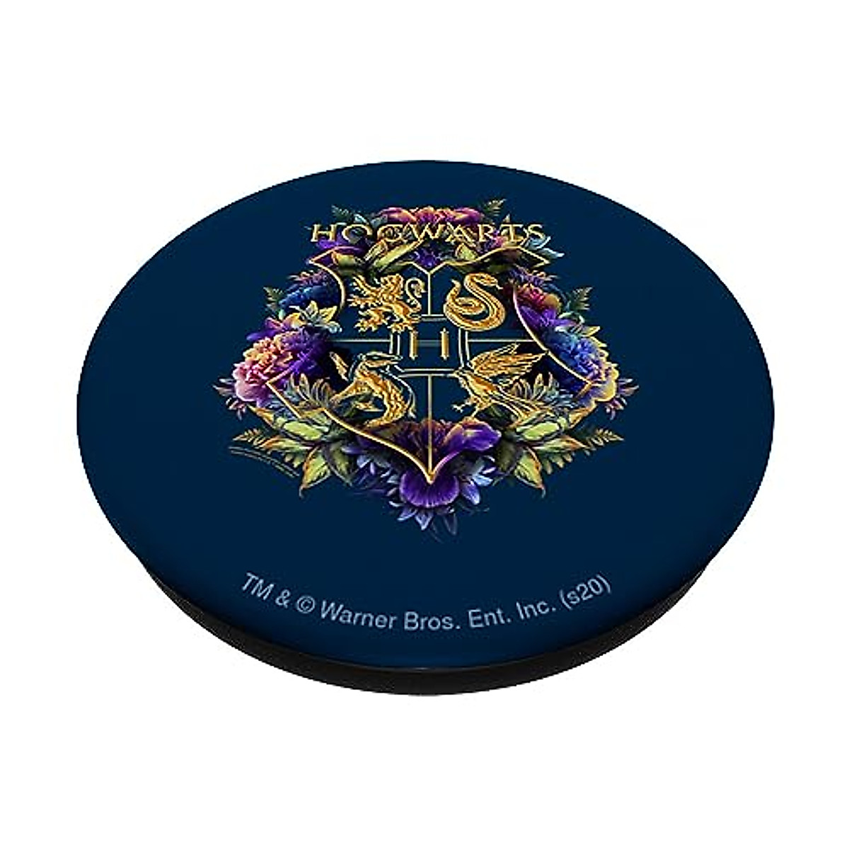 Harry Potter Hogwarts Multi-Colored Floral Crest PopSockets Swappable PopGrip