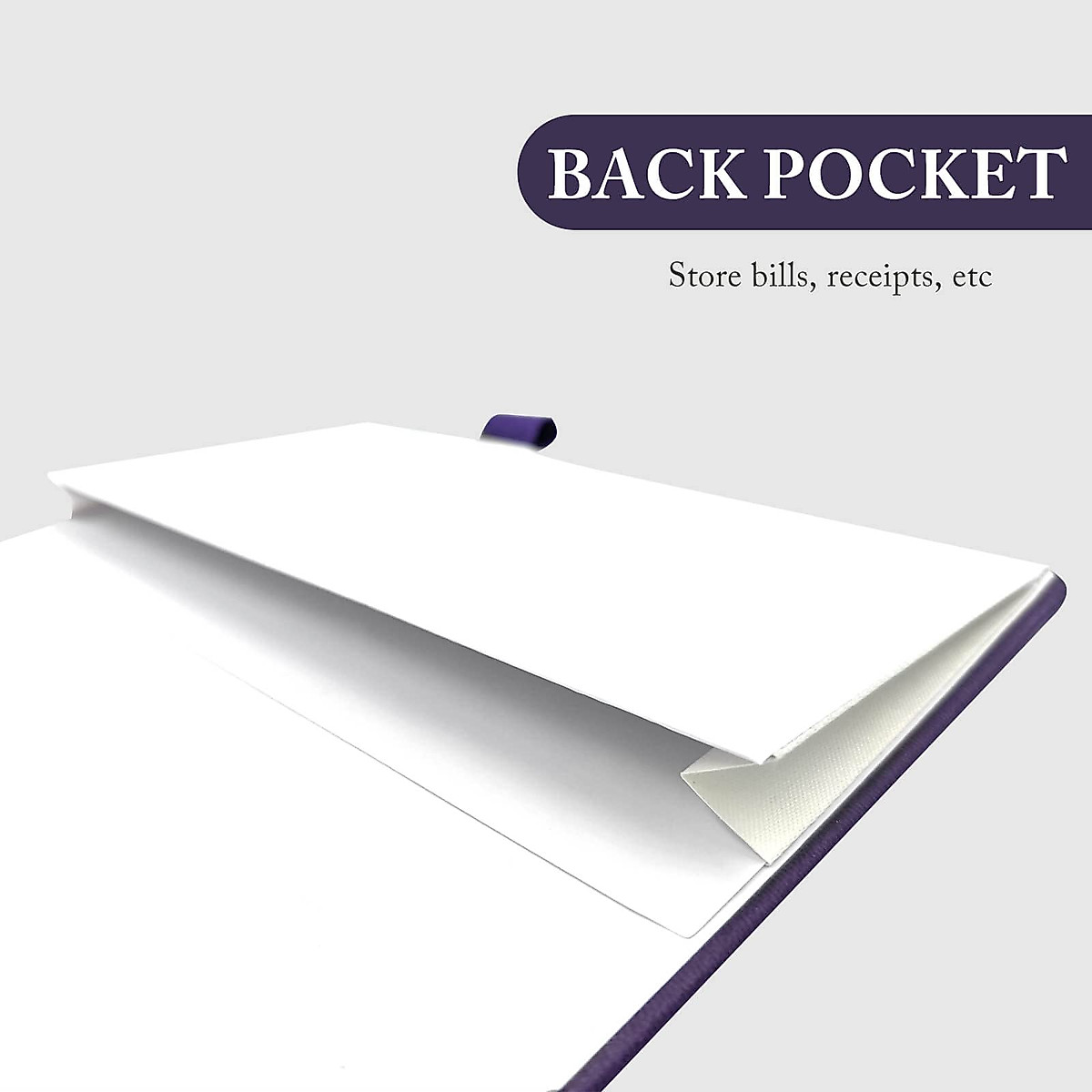 DRAPHY Address Book with Alphabetical Tabs, Elegant PU Leather Telephone Book, Hardcover Address Organizer and Password Keeper - Record Contacts, Anniversaries, Birthdays 5.2x7.7" (Purple)