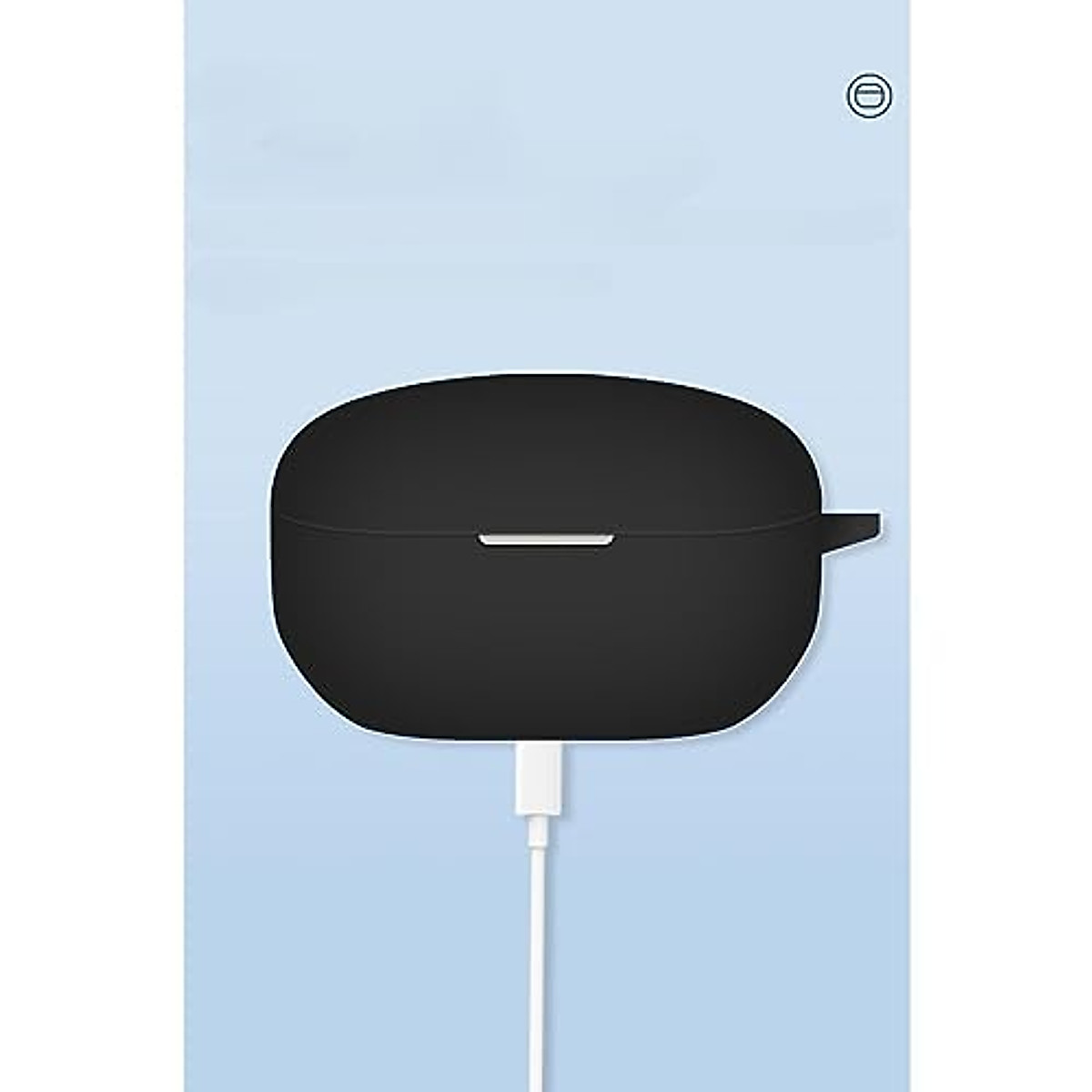 MeideYa Case for Sony WF-1000XM5, Silicone Case Cover, Shockproof, Waterproof, Anti-Fall Protective Cover for Sony WF-1000XM5 Earbuds Case Cover with Keychain (Black)