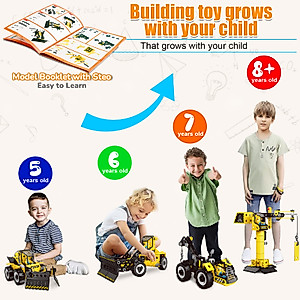 HOMCENT Educational Building Toys for Age 3+ Year Boy & Girl, Building Block STEM Toy Kit for Toddlers & Kids, Creative Learning Construction Playset Birthday for 4 5 6 7 8 yr Old