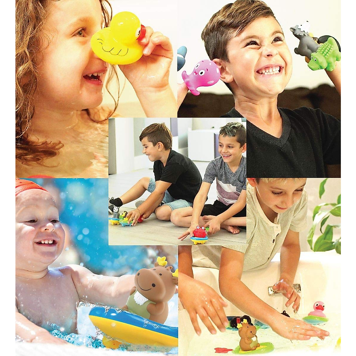 Dollibu Boat Racer Buddy, Fun Educational Bath Toy Finger Puppet Pull and Go Water Racing Woodland Pal for Shower Pool Bathtub Swim Hard Surface for Baby Toddler and Boy - 6 Inch - 3 in 1 Game - Moose