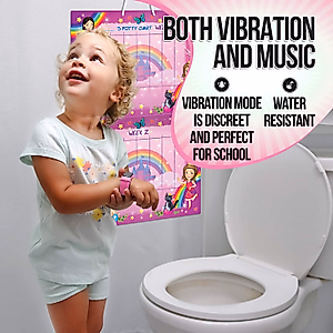 Premium Potty Training Watch & Charts Bundle - Only Watch with Multiple Alarms (16) to Fit Your Schedule & Easy to Use Smart Timer - Water Resistant - Princess Theme (Pink)