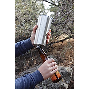 Outdooring Adventure Twenty Stainless Steel Travel Mug 20 oz Vacuum Insulated Travel Mug with Convenient Built-In Bottle Opener