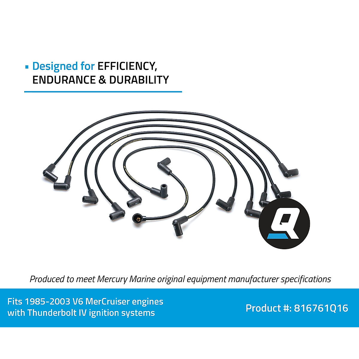 Quicksilver 816761Q16 Spark Plug Wire Kit
