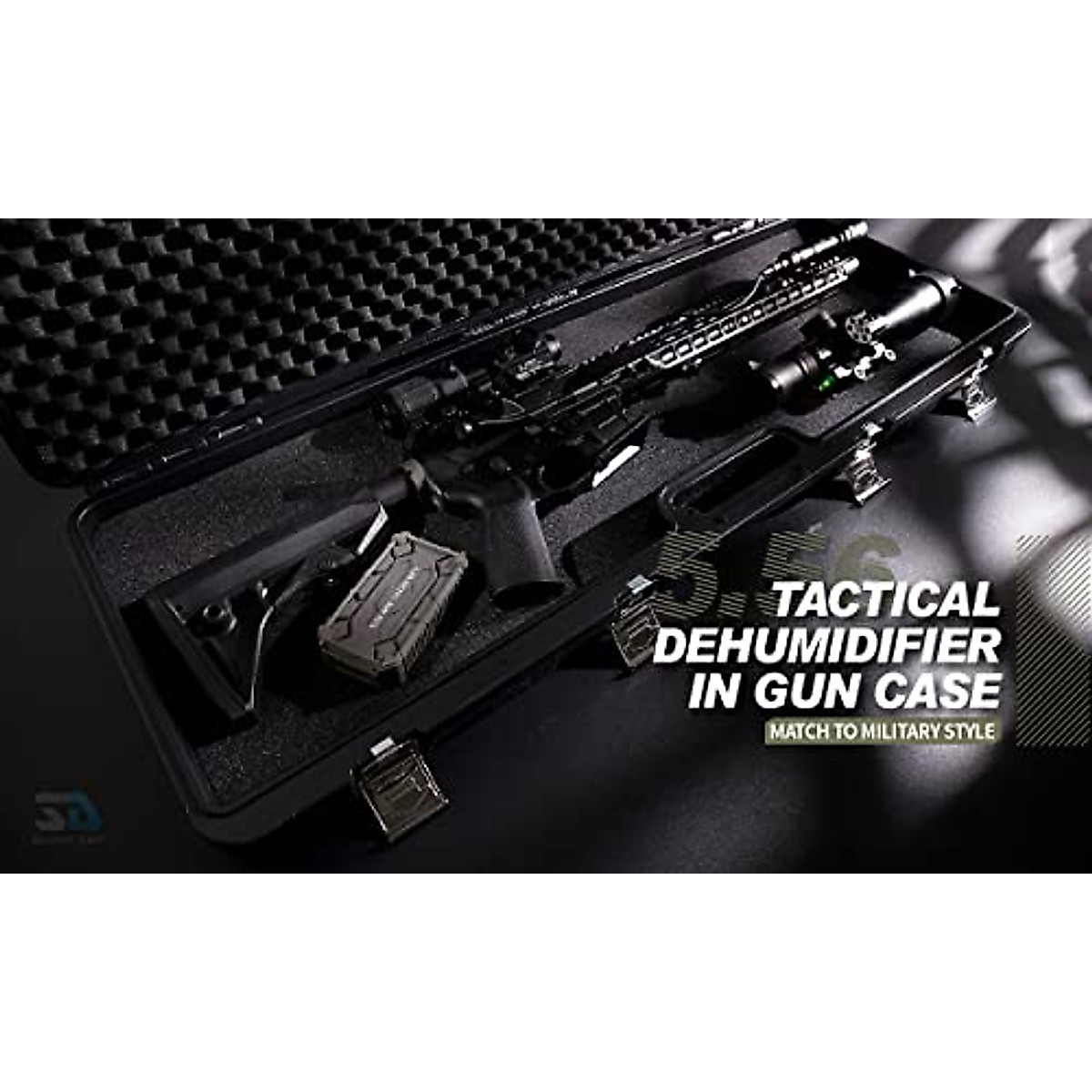 SD SILENT DRY Pioneer Gun Safe Dehumidifier, Reusable mini Portable Dryer effective for up to 20L, Fast renew and Mold remover for Gun/Safe/Camera/Instrument, 1 piece in one package, Ranger Green