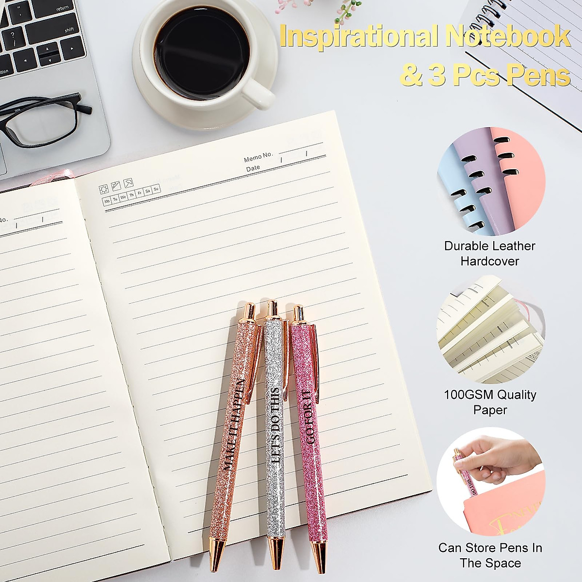 Employee Appreciation Gifts, Appreciation Gifts for Coworkers, 8 Pcs Christmas Gift for Employees Coworkers Teacher Staff Principal Nurse, Cool Thank You Gifts Baskets w/ Tumbler Notebook (Pink)