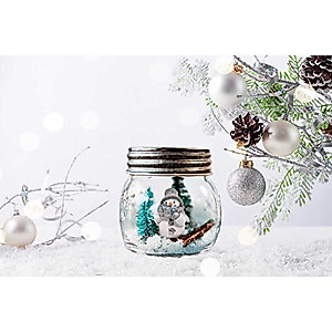 Ganz 1.5" Miniature Glittered Snowman Figurines - Set of 4 Assorted Styles