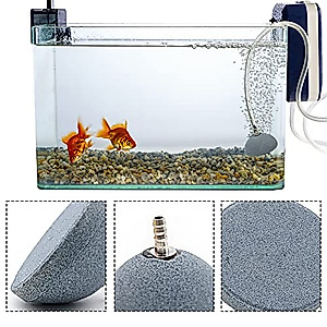 BLLREMIPSUR 2 Inch Air Stone Aquarium Bubble Diffuser, Hemisphere Shaped Airstones Oxygen Stone for Fish Tank, Pump and Hydroponics, Fits for 0.157 Inch / 4 mm Inner Dia Tube