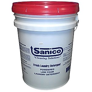 Sanico Fresh Powdered Low Foam Laundry Detergent - 5 Gal. Pail