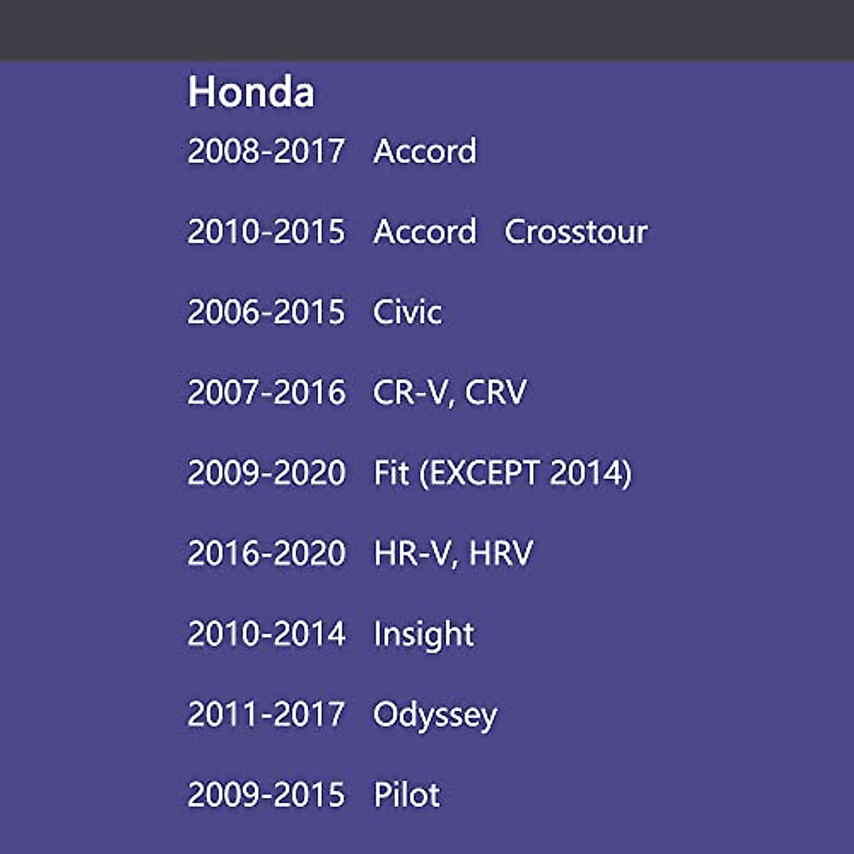 Gas Cap, Fuel Cap For Honda Accord, Civic, Crosstour, CR-V/CRV, Fit, HR-V, HRV, Insight, Odyssey, Pilot, Replaces 17670-T3W-A01, 2007,2008,2009,2010,2011,2012,2013,2014,2015,2016,2017,2018,2019,2020