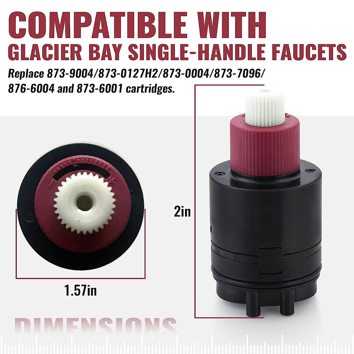 hansengroe Faucet Cartridge Replacement for Glacier Bay Single-Handle Tub/Shower Faucets Compatible with 10321, Faucet Repair Part Works for Hot & Cold Water Applications