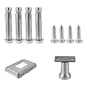 VEVOR Cable Railing Post Level Deck Stair Post 36 x 0.98 x 1.97" Cable Handrail Post Stainless Steel Wire Drawing Deck Railing Pre-Drilled Pickets with Mounting Bracket Stair Railing Kit Silver