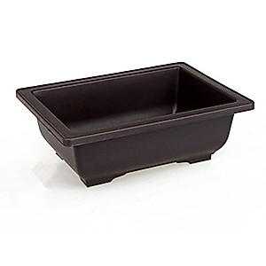 Plastic Bonsai Pots, Square Nursery Pots Retro Planters Plants Growing Pots, Garden Supplies Succulents Home Decoration Pots(Rectangle L)
