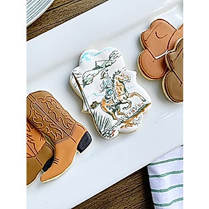 COWBOY COOKIE CUTTERS Wild West Country Cowboy Cowgirl Boot And Rustic Western Rodeo Hat Cookie Cutters Made In America (2 Pack)