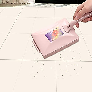 Havamoasa Carpet Debris Brush Double-Roller Sofa Sweeper Handheld Dusting Cleaner Pink