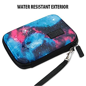 USA GEAR Ghost Hunting Equipment Case - Paranormal Equipment Bag with Scratch Resistant Interior and Hard Shell Exterior Compatible with Spirit Box SB7, SBox Spirit Box EVP Recorder & More - Galaxy