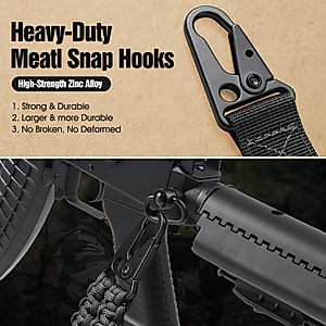 VVAAGG 2 Point QD Sling Adjustable Non-Slip Paracord Rifle Sling with QD Sling Swivels for Hunting