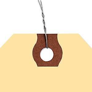 Avery Price Tags with Wire String Attached, 11.5 pt. Stock, 4-3/4" x 2-3/8", 1,000 Manila Hang Tags (12605)
