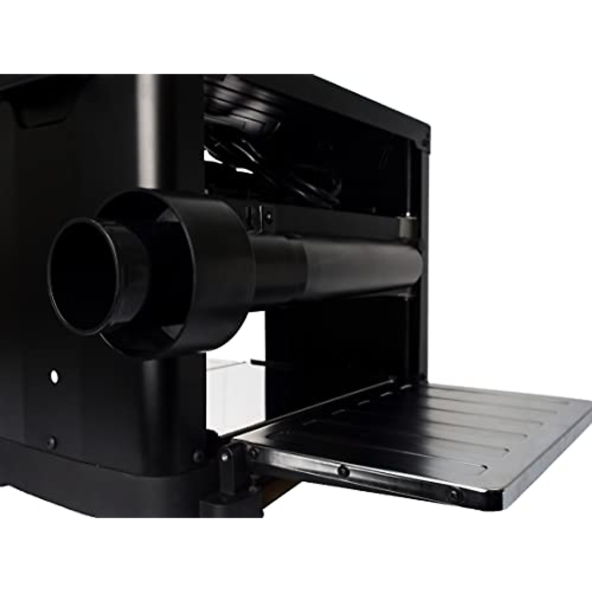 Cutech 40700H 12-1/2-Inch Spiral Cutterhead Benchtop Planer with 24 Tungsten Carbide Inserts, Single Speed Feed Rate, Snipe Minimizer, and Board Return Rollers