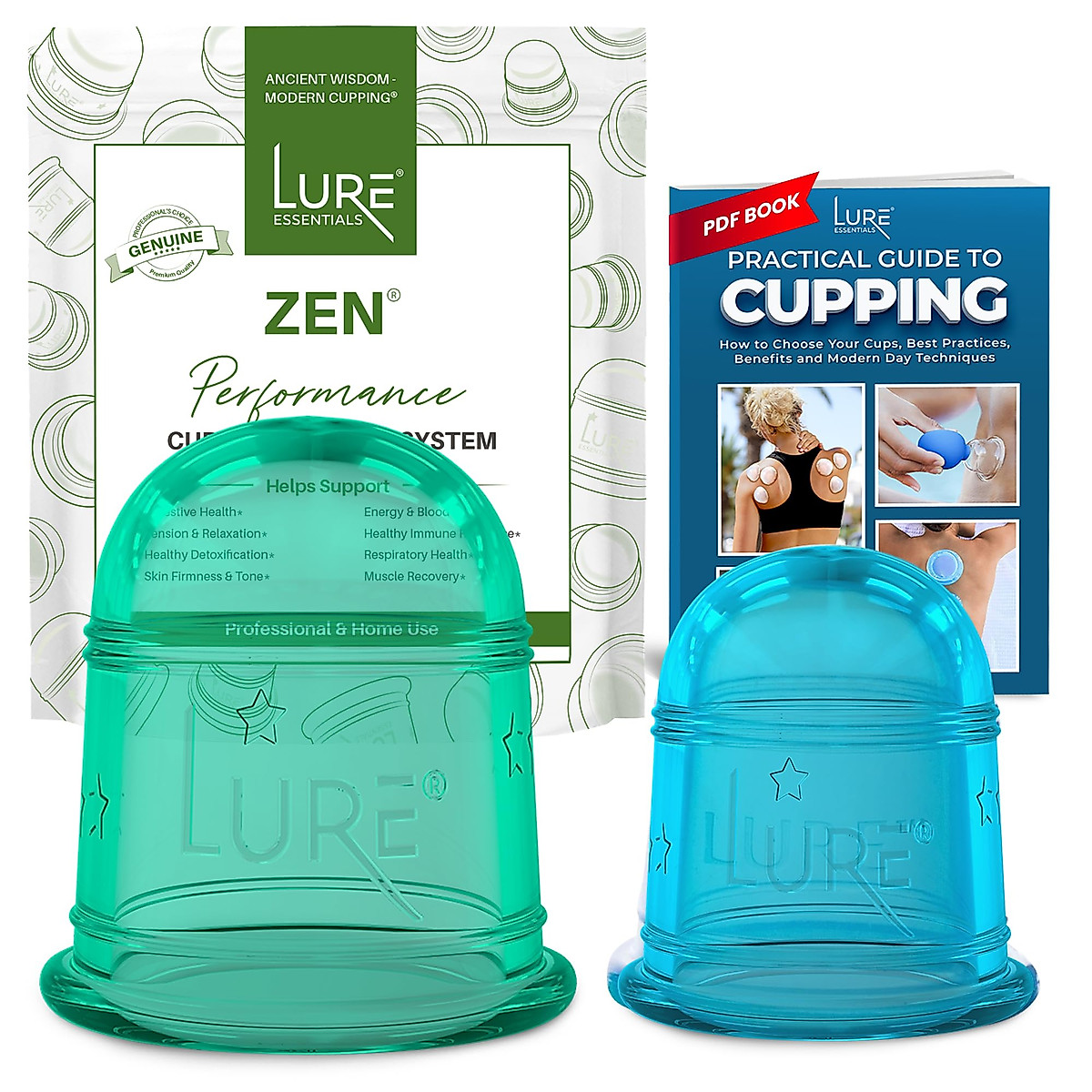 Silicone Cupping Therapy Set Beginner Massage Cupping Cups for Cupping Therapy Cup Kit for Massage, Myofascial Release, Cellulite Reduction