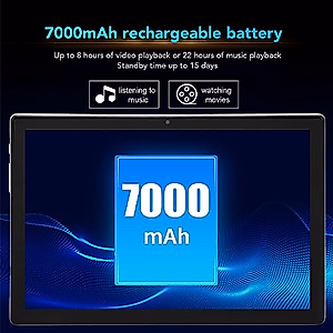4G LTE 10.1 Inch Tablet, 8GB RAM 256GB ROM, FHD Display 4G LTE Gaming Tablet PC, Octa Core CPU, Dual SIM Dual Standby, for Android 12 (US Plug)