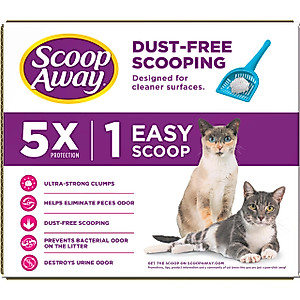 Scoop Away Advanced Multi-Cat Clumping Cat Litter, Meadow Fresh Scent, Pack of 2, 18.5 Pounds (Package May Vary)