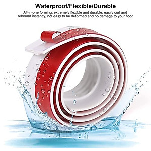 Door Draft Stopper Under Door Draft Blocker Insulator Door Sweep Weather Stripping Noise Stopper Strong Adhesive 2" Width x 39" Length (White)