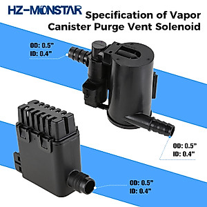 Vapor Canister Vent Solenoid Compatible with Chevrolet Silverado 1500 2500 3500 HD Classic GMC Sierra 1500 2500 3500 HD Classic 2004-2010 Replaces CVS34 911-237 10357992 19207763 CVS34 214-2082