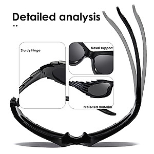 kimorn Wrap Around Sunglasses Womens men Swift Oval Trendy Futuristic Sport Shades Y2K Sun Glasses K1422 (Black Frame Black Lens)