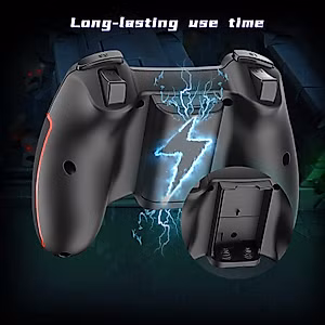 EasySMX PS3 Gaming Controller, Wireless 2.4G Gamepads with Vibration Fire Button Range up to 10m Support PC (Windows XP/7/8/10), Playstation 3, Android, TV Box Portable Gaming Joystick