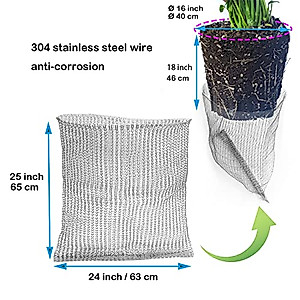 boUod 5pcs 15 Gallon Gopher and Vole Wire Baskets Protect Plants, Trees, Flowers and Bulbs from Voles, Gophers and Moles