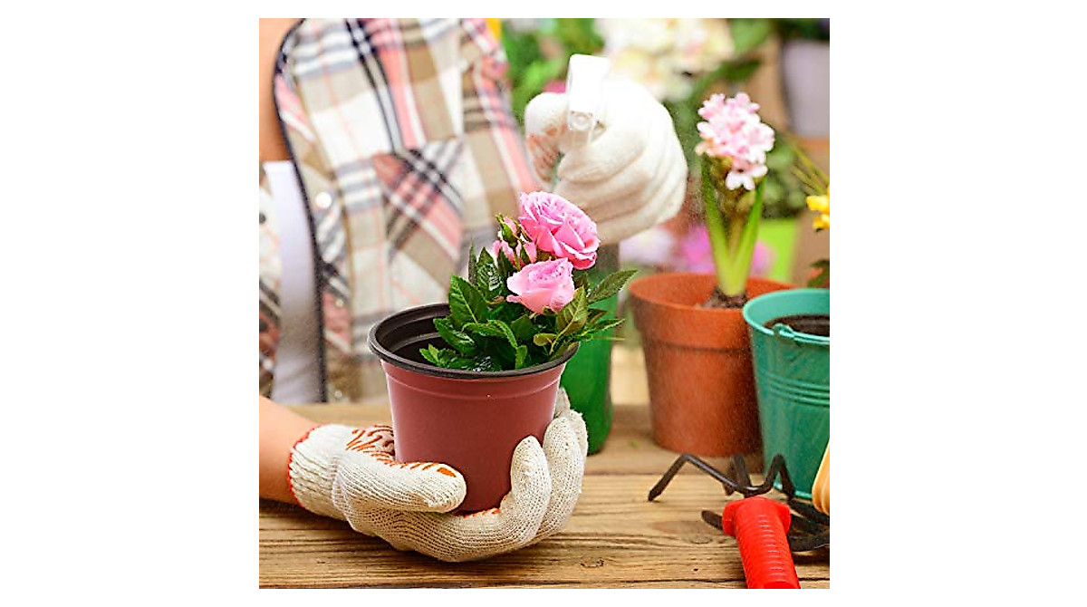 Delxo 100 Pcs 4 Inch Nursery Pots for Seed Starting