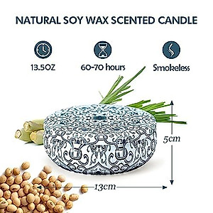 Citronella Candles Outdoor Large Candles 4 Pack 54oz in Total，3-Wick Burning for 300 Hours Suitable for Garden，Patio，Camping，Picnic and Barbecue in Summer