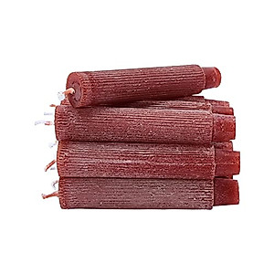 Creative Co-Op Unscented Pleated Taper Box, Powder Finish, Set of 12, Cabernet Candles, 1" L x 1" W x 5" H, Purple