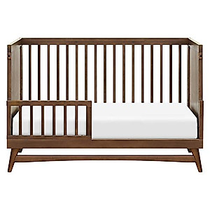 Babyletto Peggy 3-in-1 Convertible Crib with Toddler Bed Conversion Kit in Natural Walnut, Greenguard Gold Certified