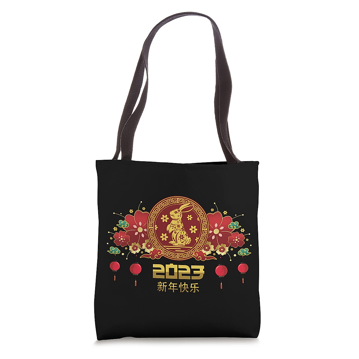 2023 Year of the Rabbit Chinese New Year Zodiac Lunar Bunny Tote Bag