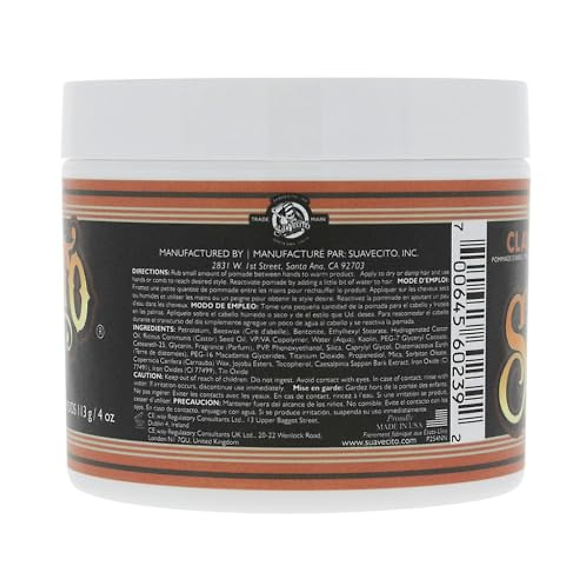 Suavecito Pomade Firme Clay 4 oz, 1 Pack - Strong Hold Hair Clay For Men - Low Shine Matte Hair Clay Pomade For Natural Texture Hairstyles