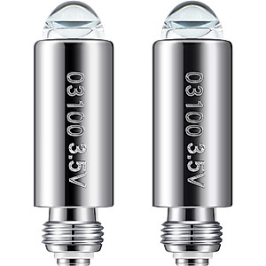 Funtery 2 Pcs Halogen Replacement Bulbs Compatible with Welch Allyn, 3.5v Lamp 06500-u Otoscope Lamp (03100-U)