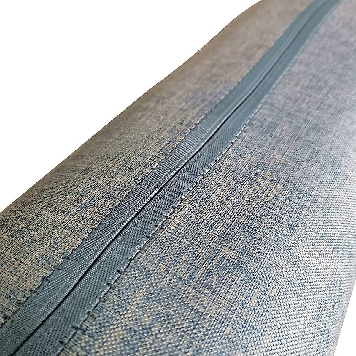 NGT new guide steps Yoga Bolster Pillow for Meditation and Support - Rectangular Yoga Cushion Foam Wedges Washable Suede Pillowcase for Men and Women with Carry Handles.… (Blue Soft Fabric)