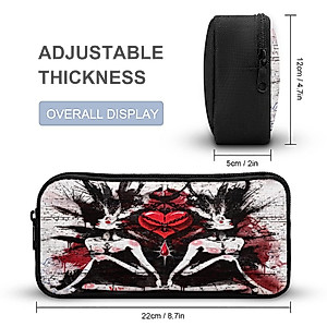 Graffiti on A Brick Wall Two Women Pencil Case Pencil Pouch Coin Pouch Cosmetic Bag Office Stationery Organizer