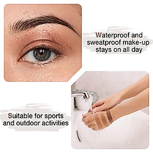 Apooliy Eyebrow Powder Palette Set, 12 Colors of Eyebrow Powder, 5 Colors of Eyebrow Mascara, 4 Eyebrow Stencils, Eyebrow Brush and Pencil, Volumizing Eyebrow Gel to Creates Natural Brows