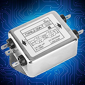 FTVOGUE CW4L2-20A-T Power Line EMI Filter Terminal High Performance Power Purifier Noise Suppressor 115V/250V 20A 50/60Hz