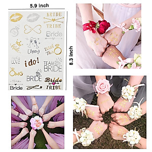 Docooniver Bride to be,Bridal Shower Decorations,Bridal Shower Favors,Sash,Tiara,Veil,Tattoos,Badges 7 Pack Kit for Bachelorette and Wedding Party Supplies,Bride and Groom to be sash,Gifts for Bride.