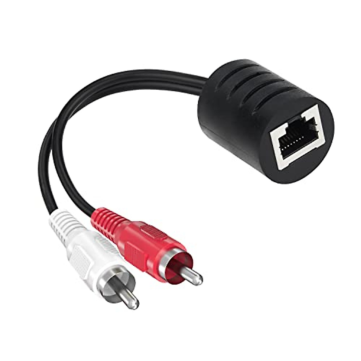 Ullnosoo Audio Balun, RCA Over Cat5/ 6, 3.5mm Stereo to RJ45 and 2 RCA Male to RJ45 Adapter Extender Converter
