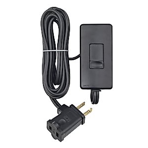 Leviton Table Top Plug In Lamp Dimmer for Dimmable LED, Halogen and Incandescent Bulbs, TBL03-10E, Black