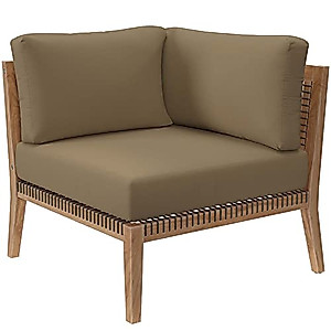Modway Clearwater Love Seats, Loveseat, Gray Light Brown