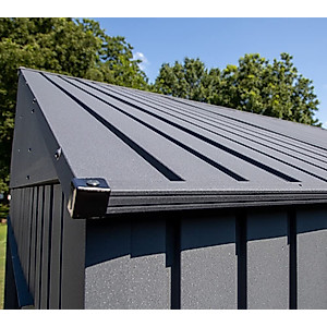 Sojag 12' x 30' Everest Galvalume Steel with Extra Tall Walls Garage Storage Building, Charcoal