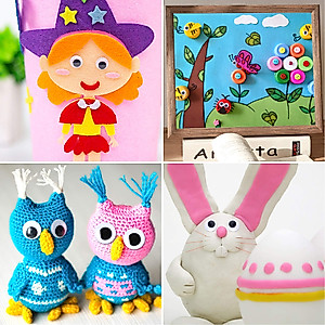 JULMELON 500 Pieces Wiggle Googly Eyes Self Adhesive Black White Craft Eyes for DIY Crafts Decoration 20mm